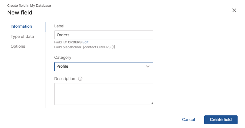 Associate a contact field with a data table – magnews Help Center