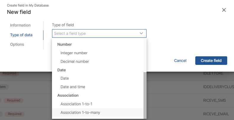 Associate a contact field with a data table – magnews Help Center